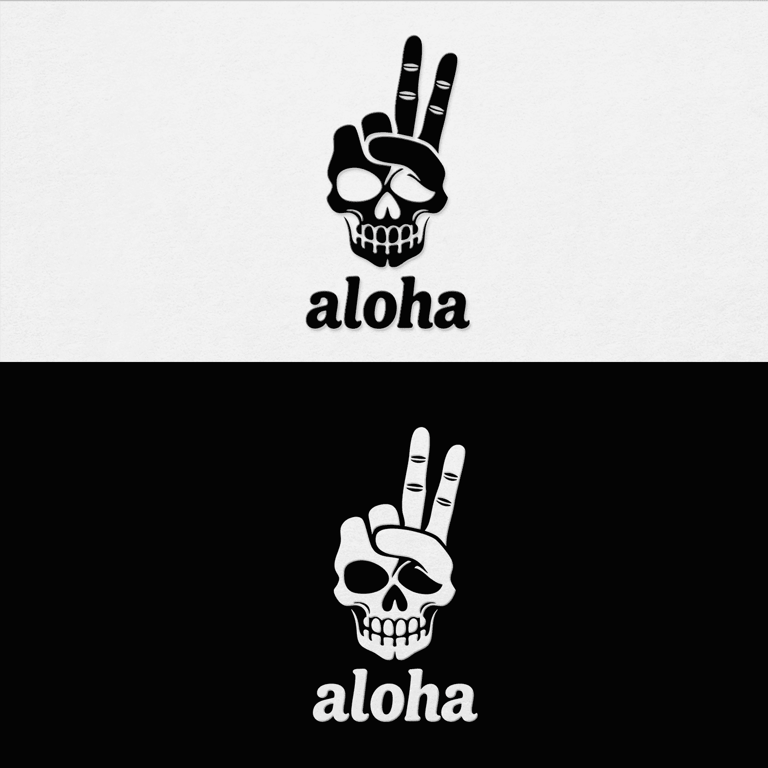 (2 Pcs, 1 Black, 1 White, 3.8'' X 6.8'') Shaka Skull Sticker Decal ...