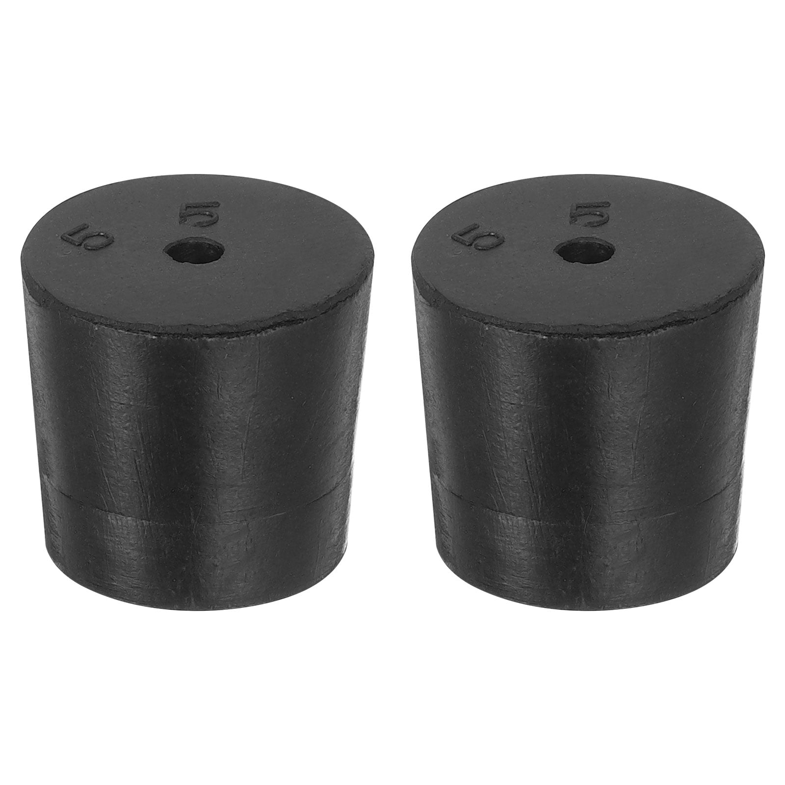 2 Pcs 1-Hole Rubber Stopper, Tapered Lab Seal Tube Stopper Plug for ...