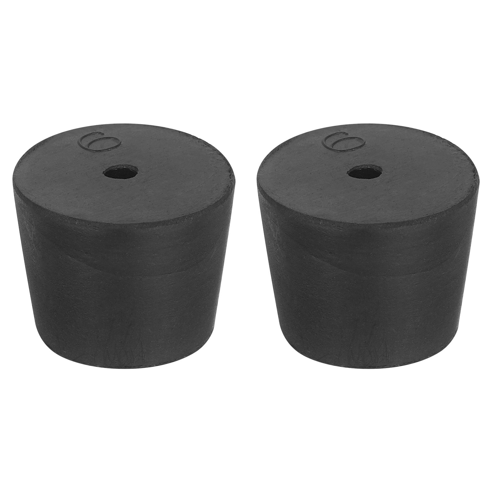 2 Pcs 1-Hole Rubber Stopper, Tapered Lab Seal Tube Stopper Plug for ...