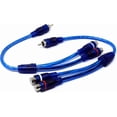 2 Pcs 1 Male to 2 Female RCA Speaker Splitter Shielding Cable Adapter ...
