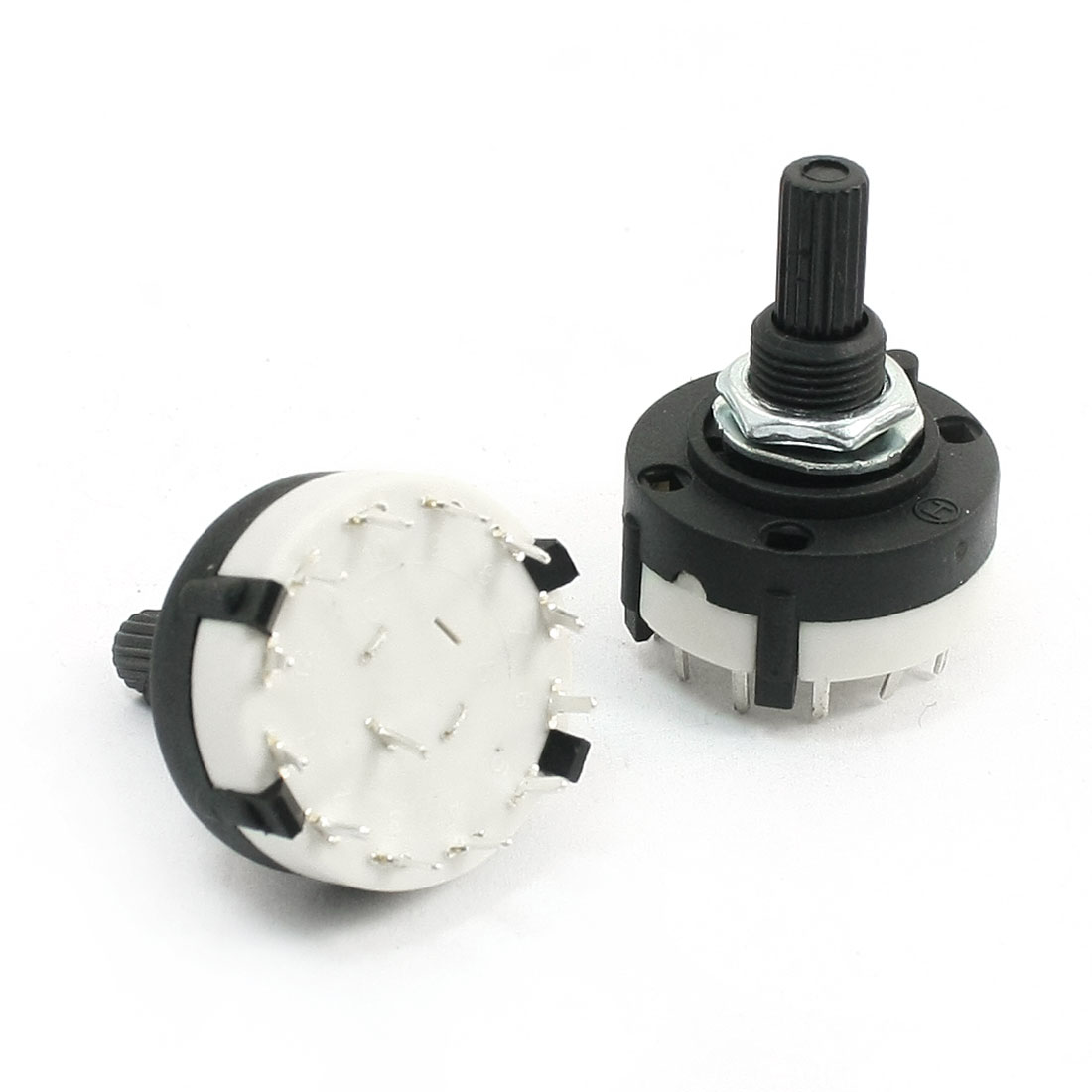 2 Pcs 1 Pole 12 Position Panel Mount Wiring Selector Rotary Switch ...