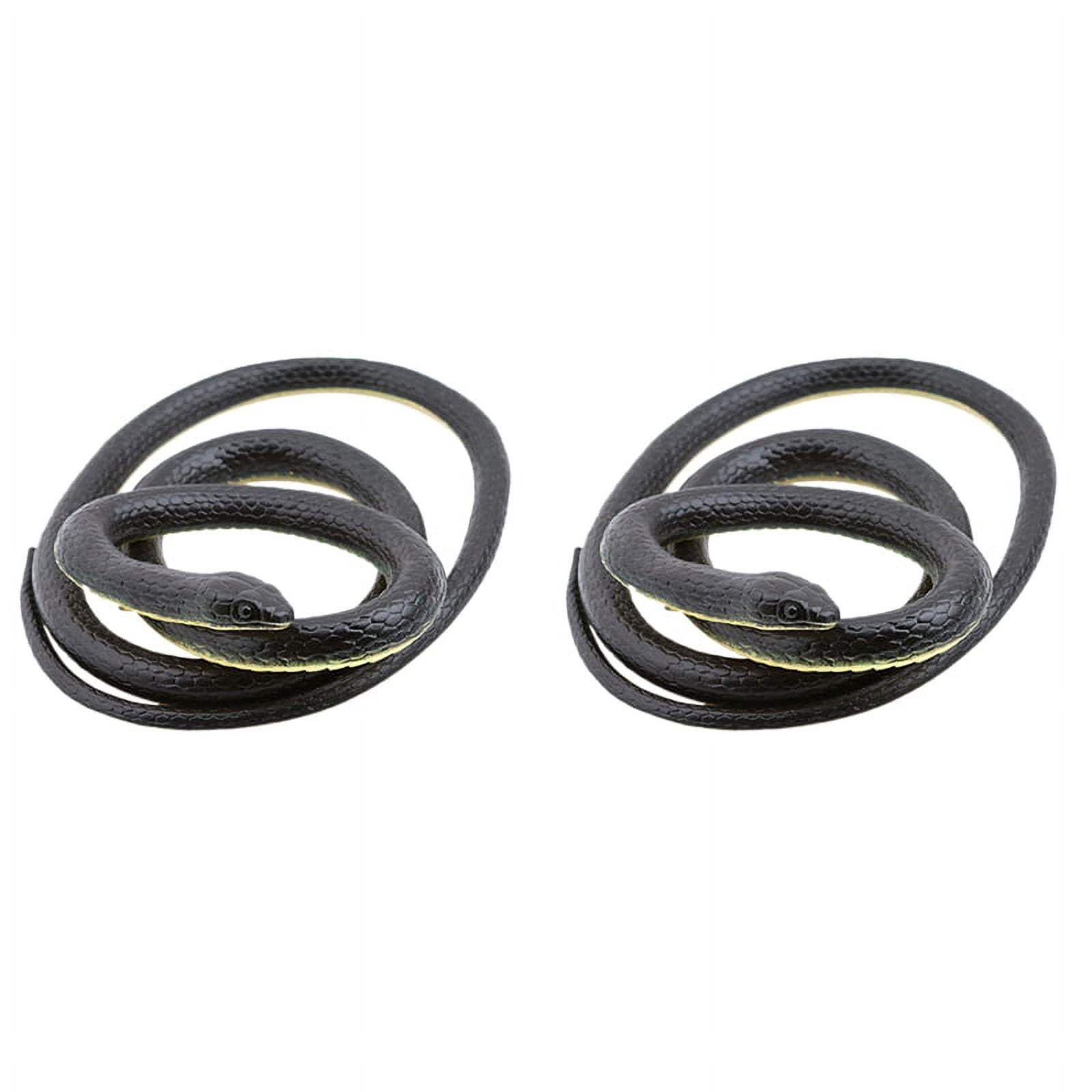 2 Pcs 1. Realistic Rubber Toys Fake Snakes Props Halloween Joke Trick ...