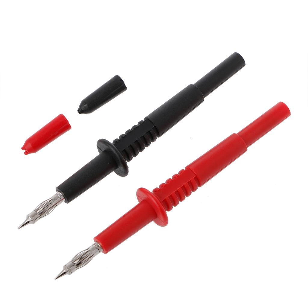 2 Pcs /1 Set Copper Rod Multimeter Testing Probe 4mm Socket Type Probe ...