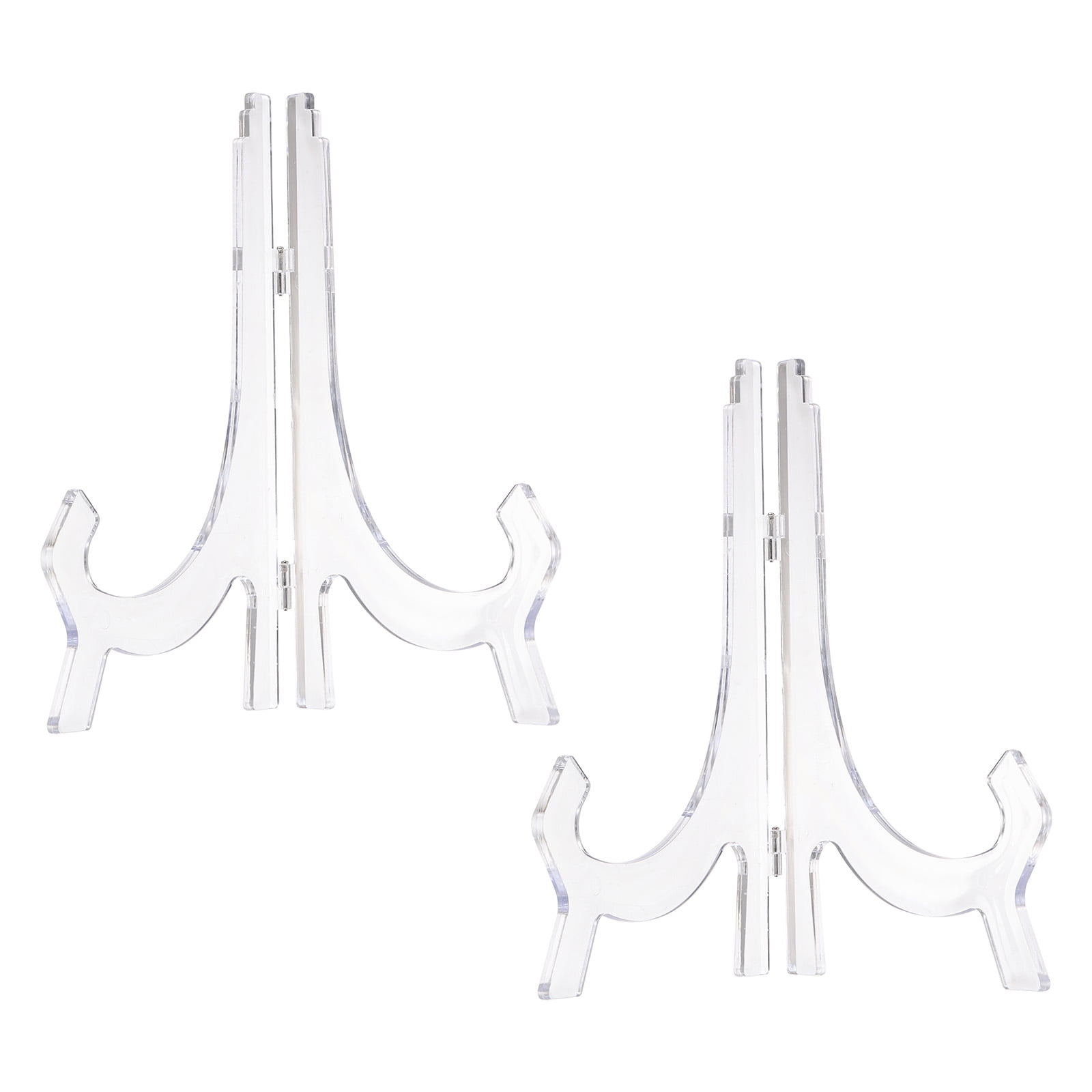 2 Pcs 10" Acrylic Easel Display Stand, Folding Plate Display Stands ...