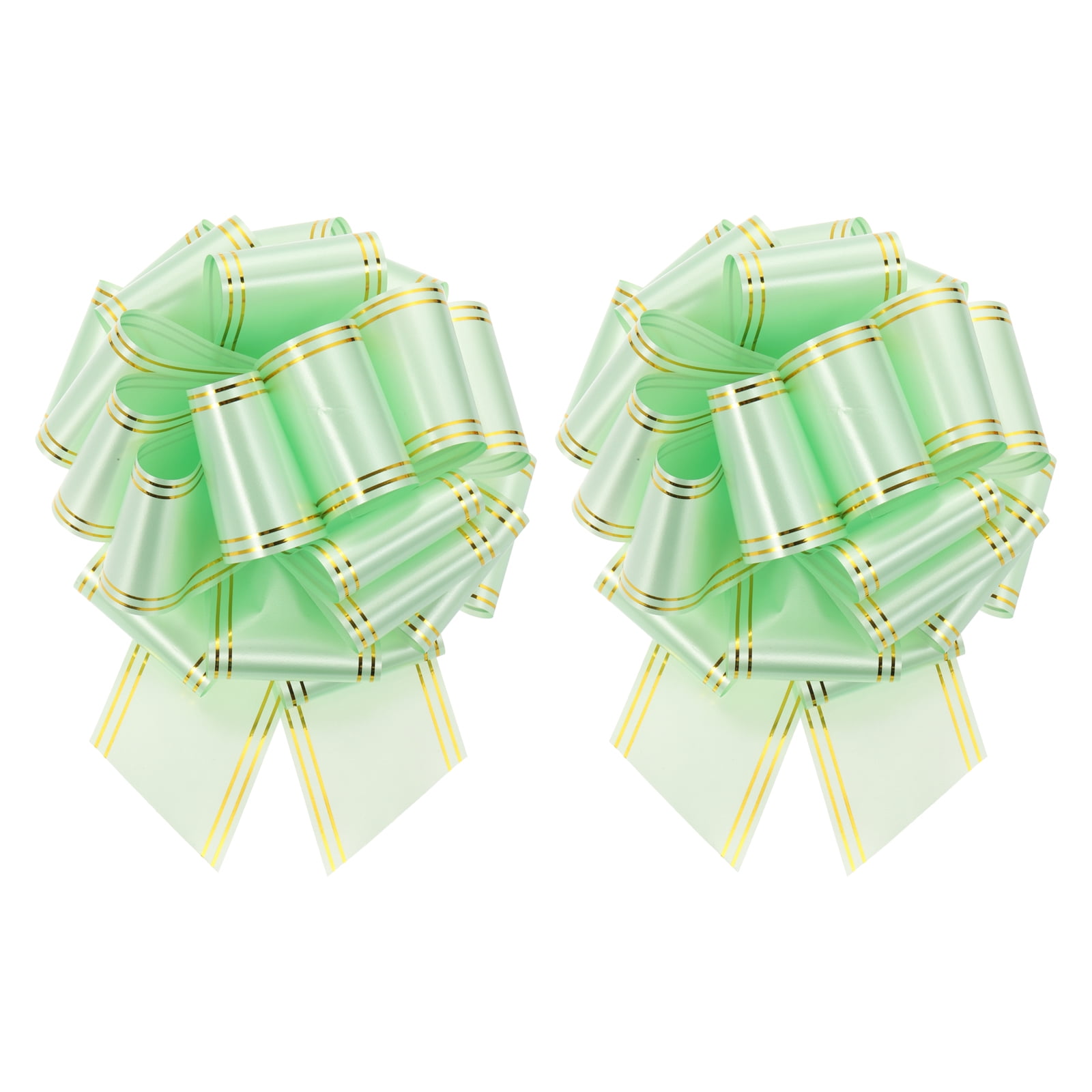 2 Pcs 10 Inch Giant Large Pull Bow Big Metallic Car Bows Ribbon with ...
