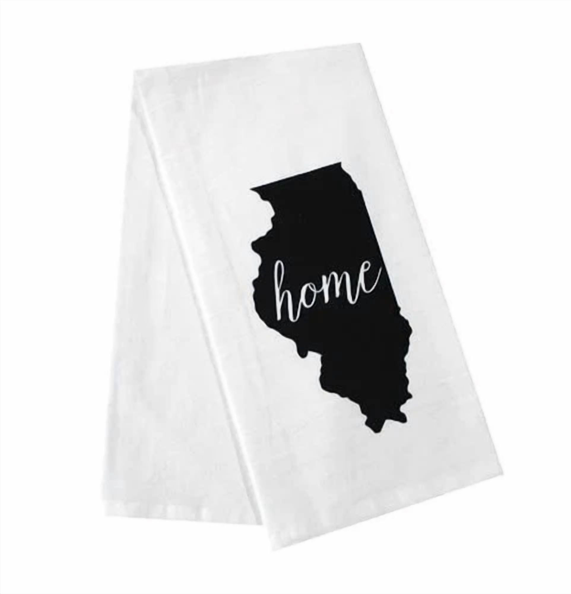 2 Pcs, 100% Cotton Lllonois State Flour Sack Printed Kitchen Towels 20 ...
