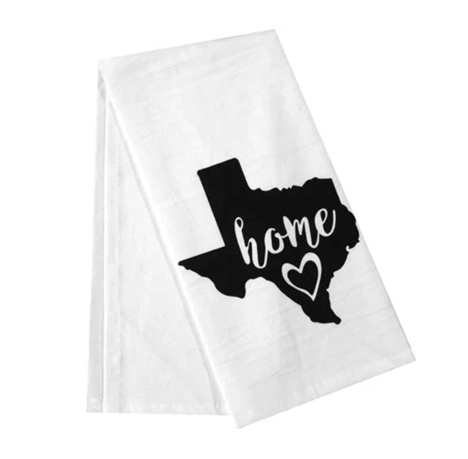 2 Pcs, 100% Cotton Texas State Flour Sack Printed Kitchen Towels with ...