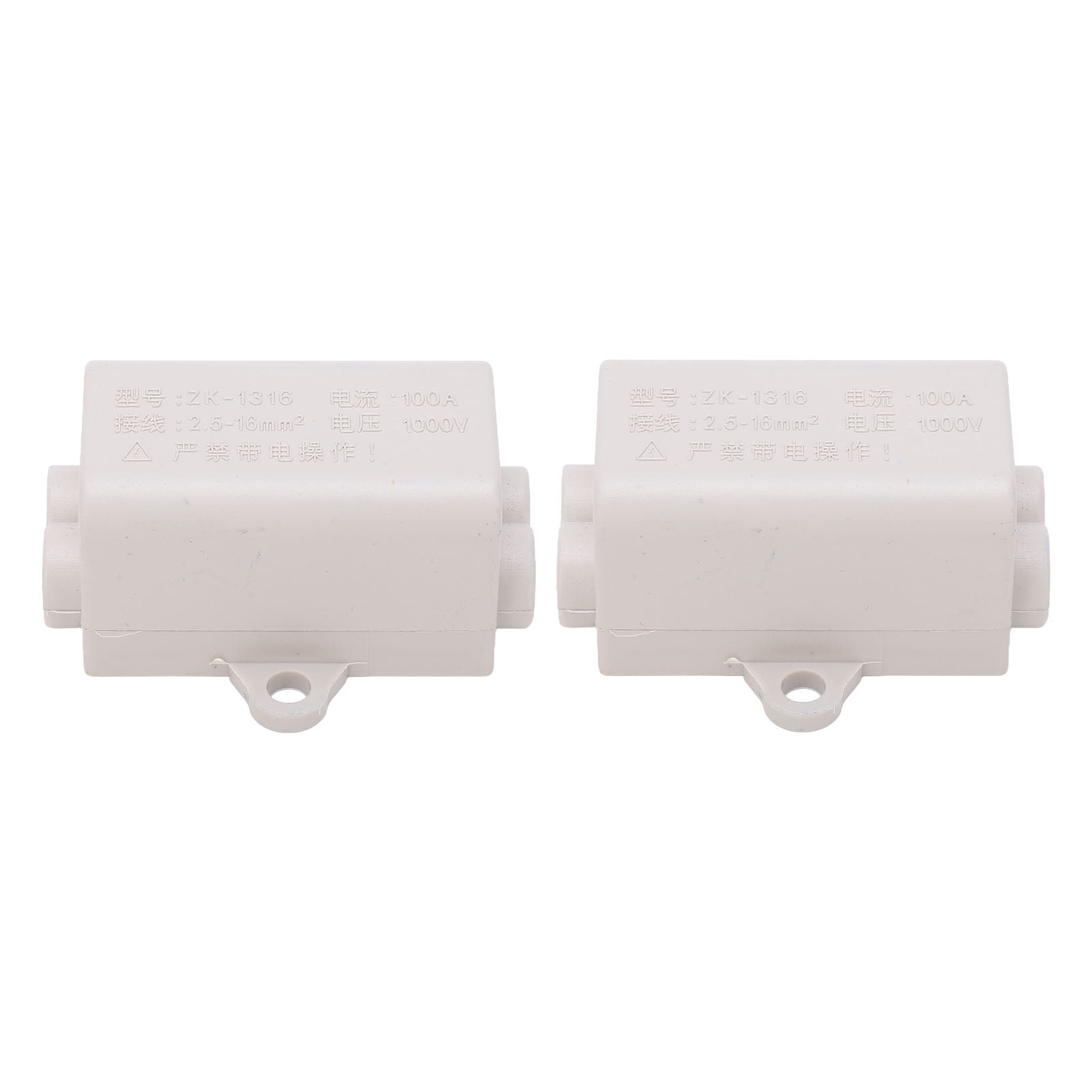 2 Pcs 100A 1000V Two In Two Out Quick Wiring Terminal Inline Junction ...