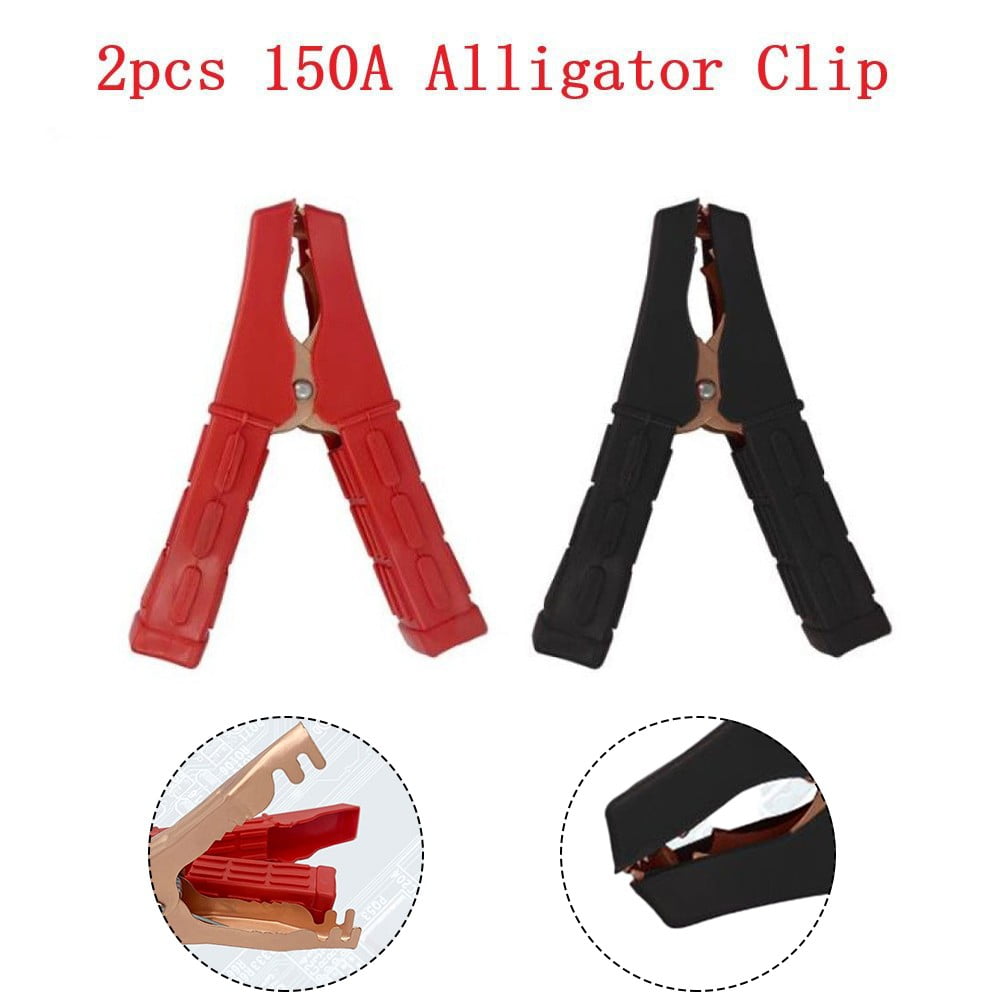2 Pcs 100A Alligator Clip Car Battery Clip Insulation Clip Battery ...