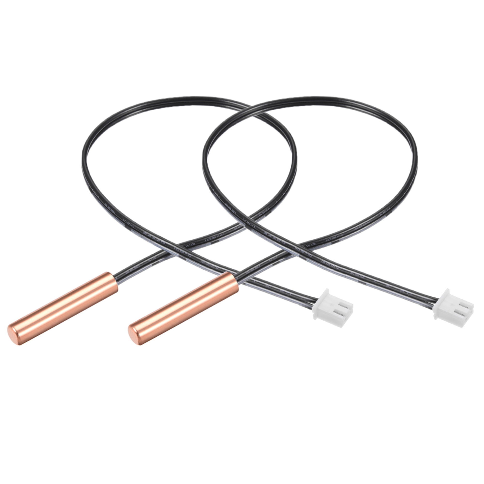 2 Pcs 100K NTC Thermistor Probe 15.7 Inch Copper Temperature Temp ...