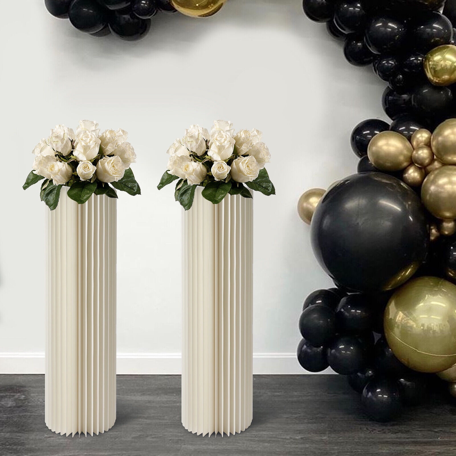 2 Pcs 100cm Tall Flower Stand 2* Cardboard Dessert Table for Wedding ...