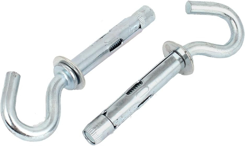 2 Pcs 100mm Long C Type Hook Bolts Expansion Sleeve Anchors Fastener ...