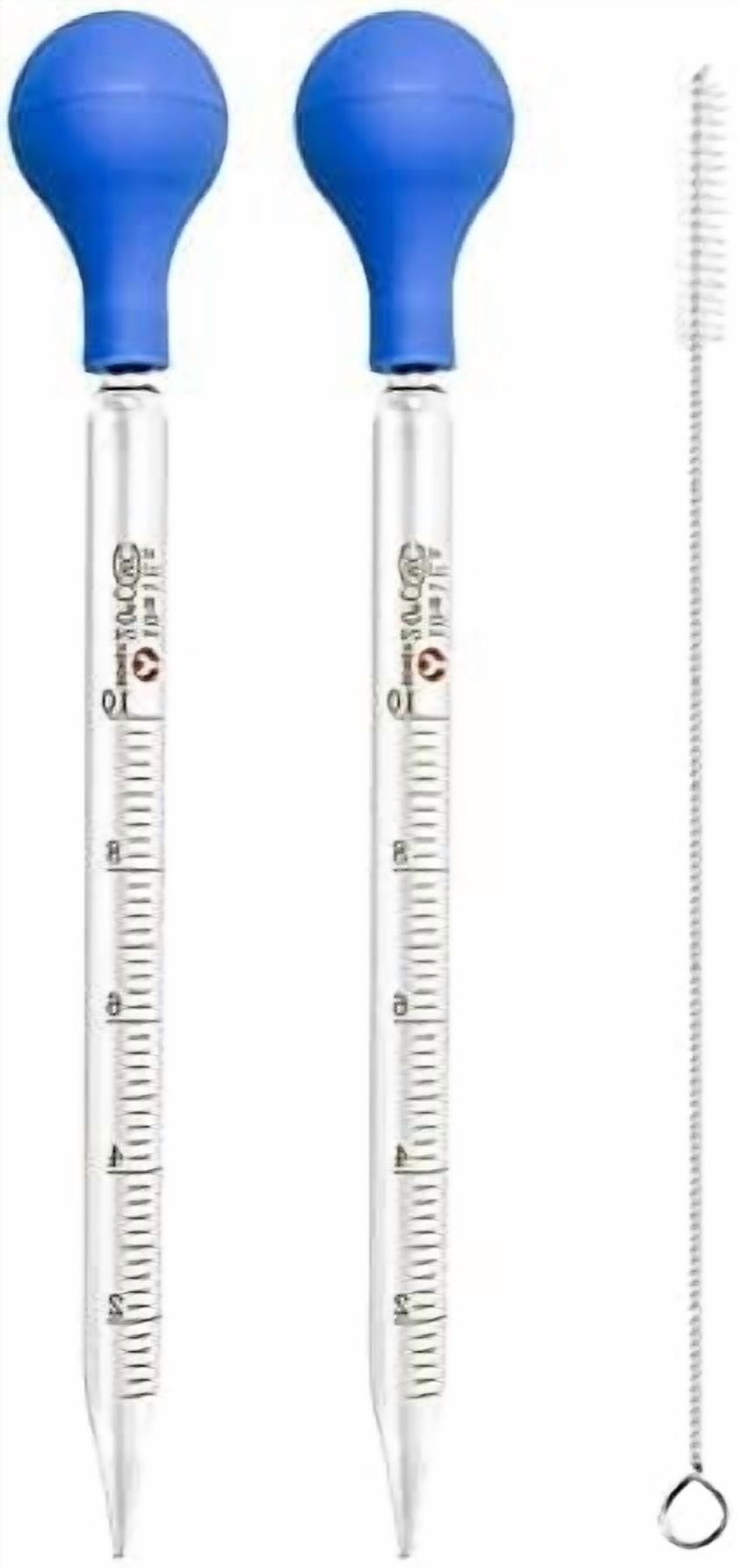 2 Pcs 10ml Glass Pipette Droppers Liquid Transfer Eye Droppers Large ...