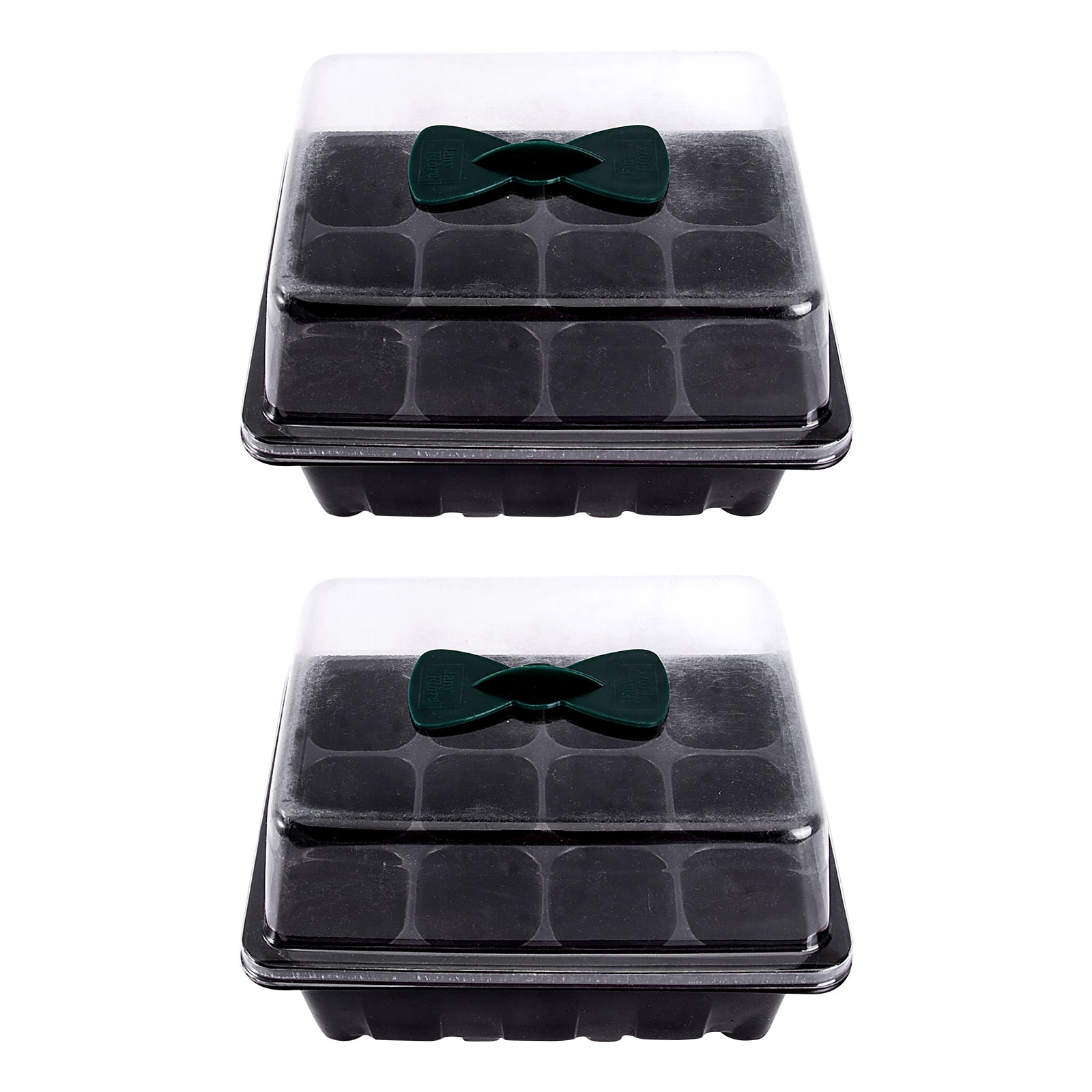 2 Pcs 12 Hole Seedling Box Starter Planting Case Sprouting Case Plastic ...