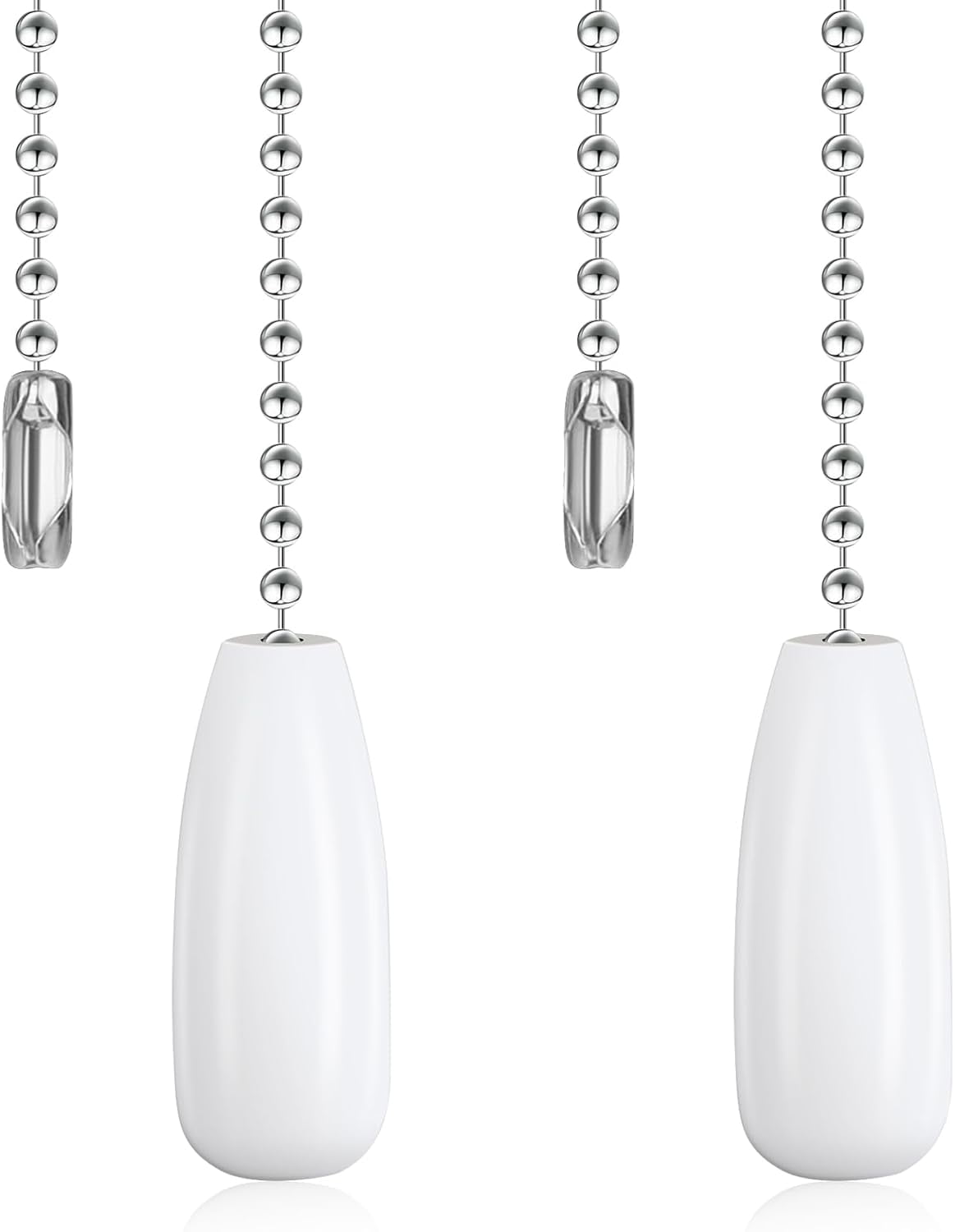 2 Pcs 12-inch Ceiling Fan Pull Chain Lighting Beaded Ball Chains Wooden ...