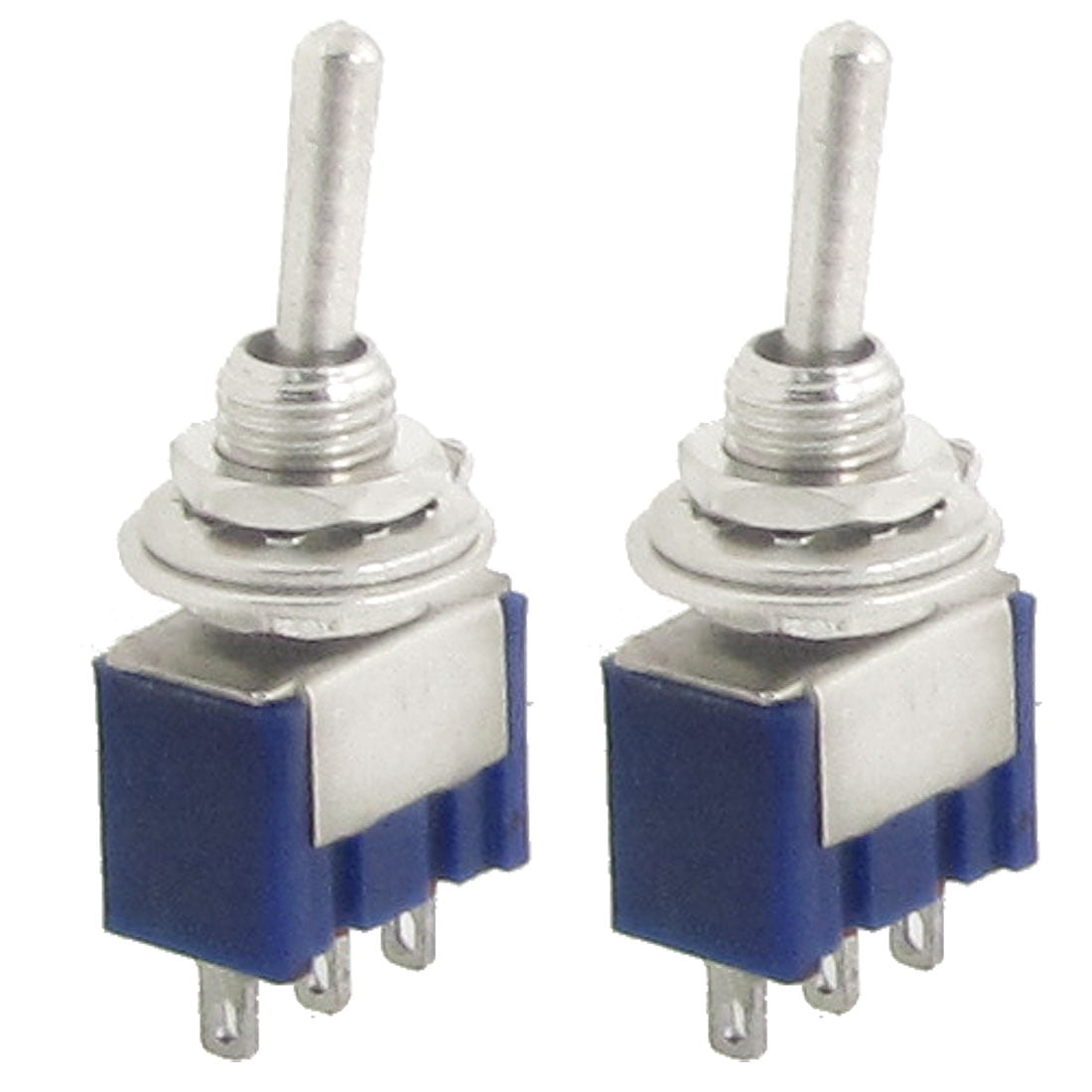 2 Pcs 125V 6A 3 Pins ON/ON 2 Position SPDT 3 Pins Latching Toggle ...