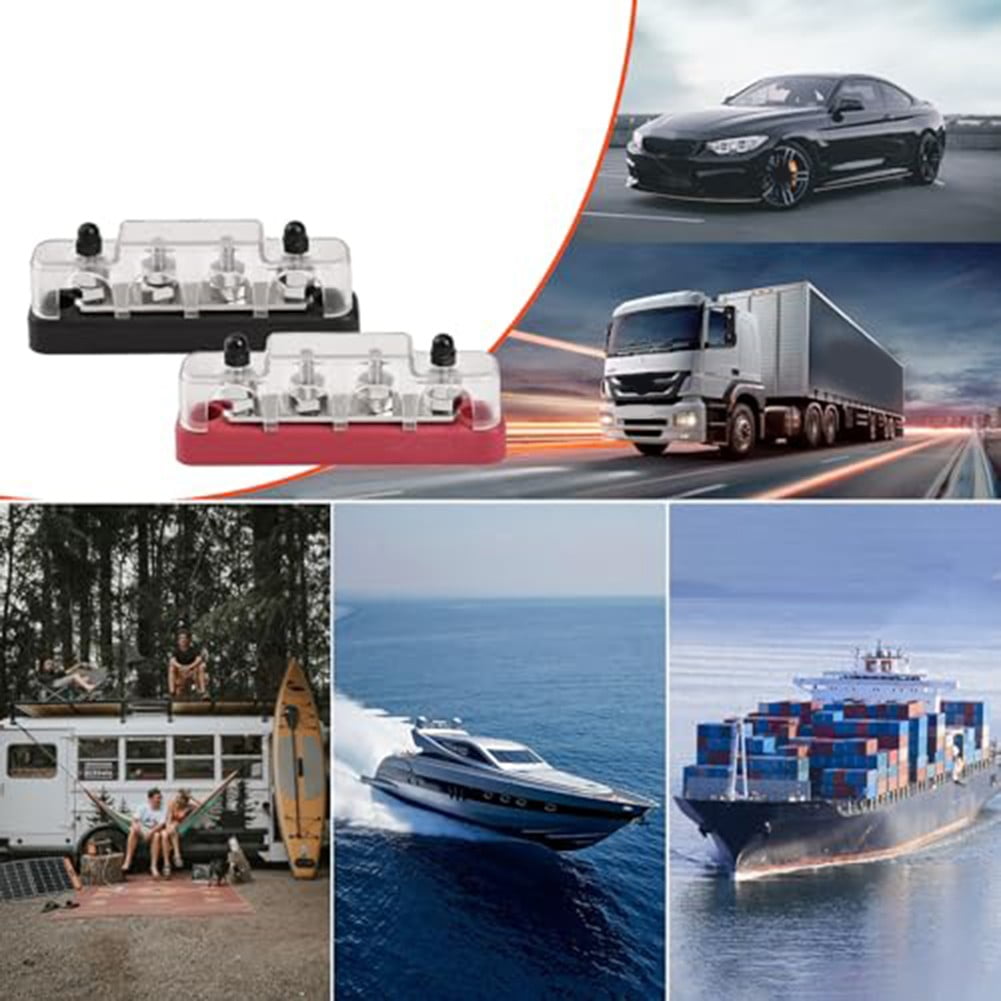 2 Pcs 12V-48V Bus Bar with 4 X M6 Connection Bolts,Dc Power ...