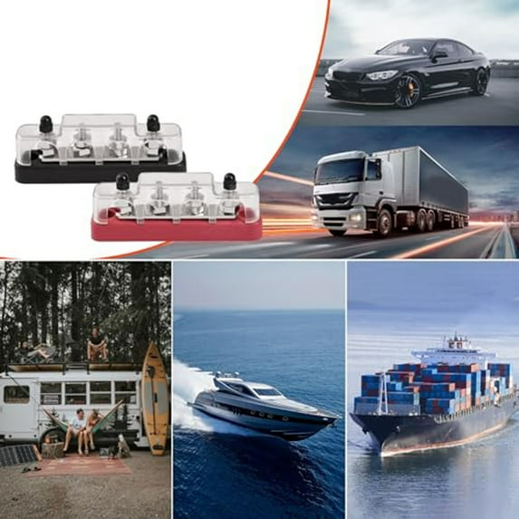 2 Pcs 12V-48V Bus Bar with 4 X M6 Connection Bolts,Dc Power ...