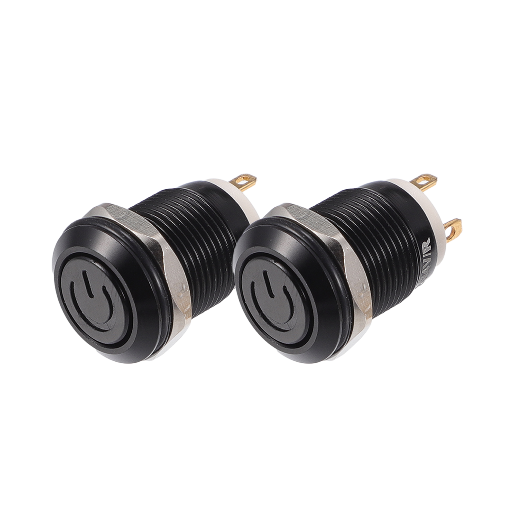 2 Pcs 12mm 0.47" Car Universal Self Locking Push Button Switch Interior ...