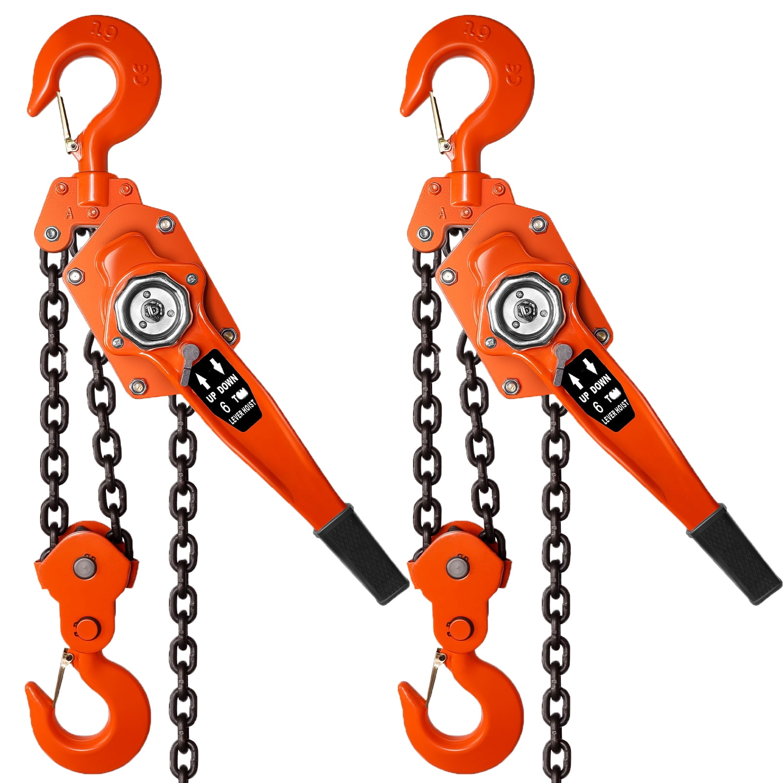 2 Pcs 13200 lbs Capacity Manual Lever Chain Hoist 10FT Lift, 2 Heavy ...