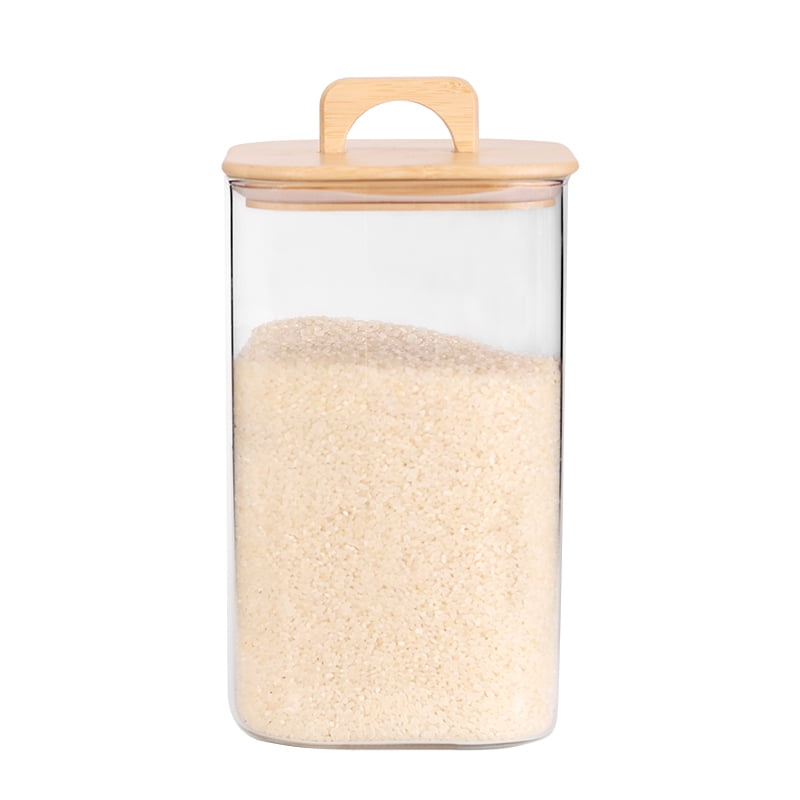 2 Pcs 133oz Glass Food Storage Containers, 1 Gallon Glass Flour and ...