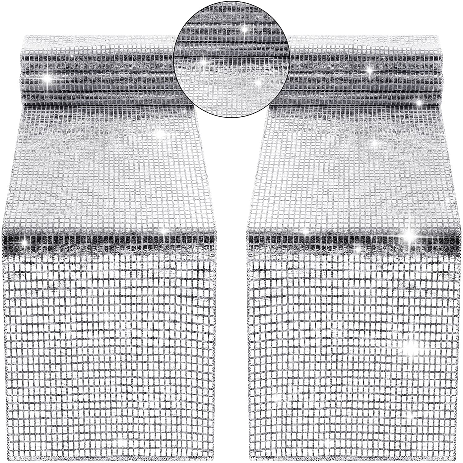 2 Pcs 14 x 72 Inches Glitter Disco Party Table Runner 70s Disco Party ...