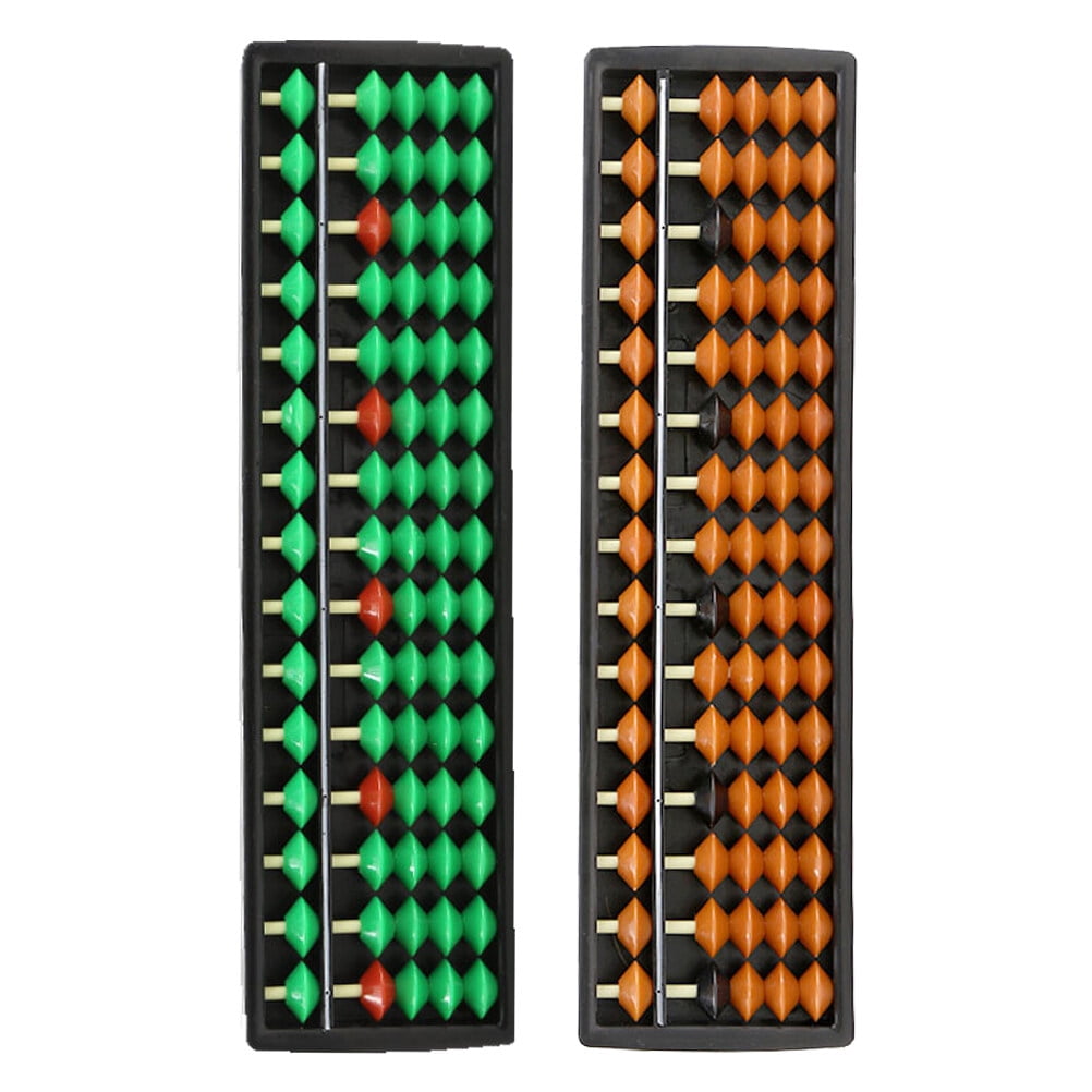 2 Pcs 15 File Abacus Small Abacus Plastic Abacus Math Learning Tool ...