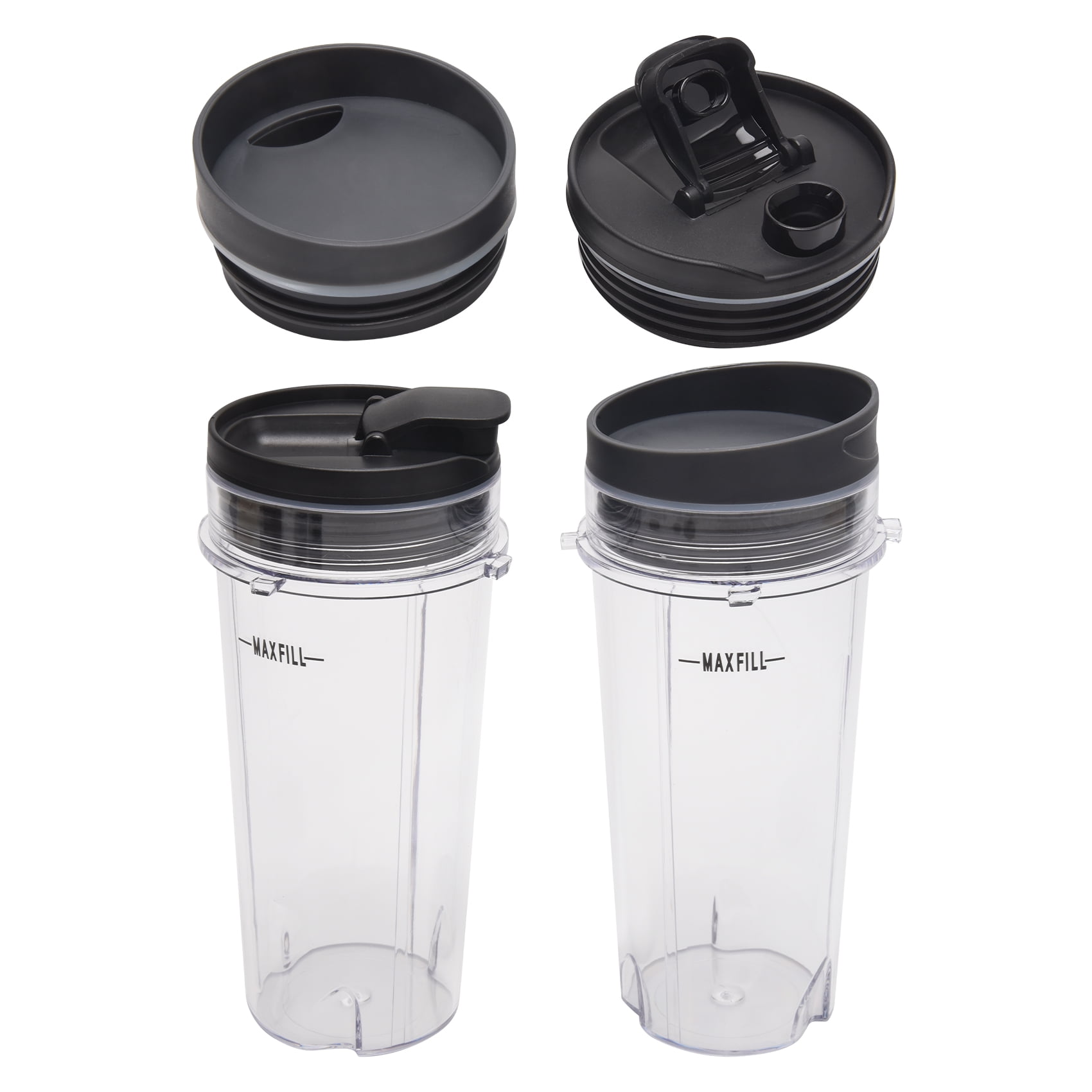 2 Pcs 16 OZ Cup with Four Lids,Blender Replacement Parts Accessories ...
