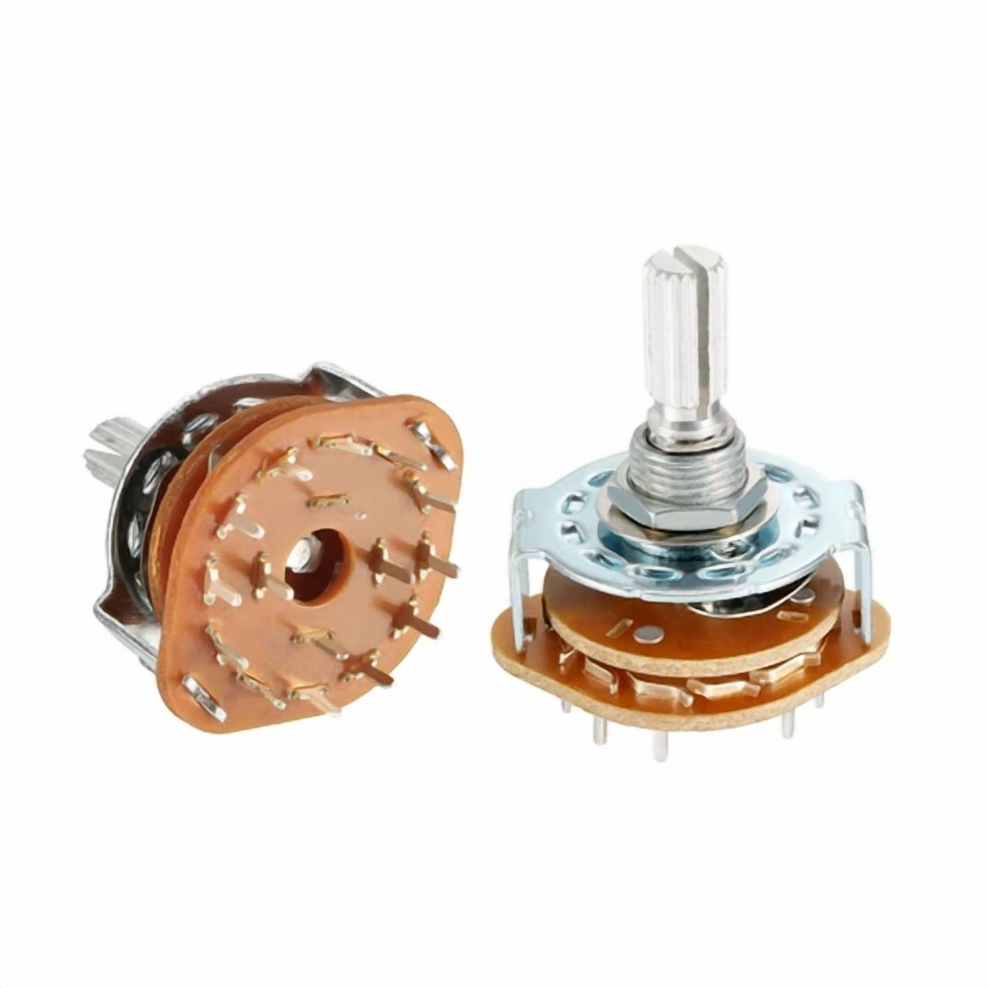 2 Pcs 16Pin 4P3T 4 Pole 3 Position Selector Rotary Switch - Walmart.com