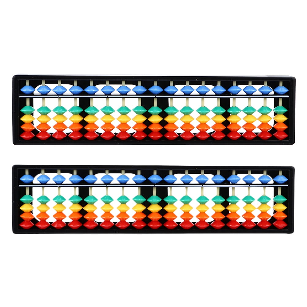 Worgeous 2Pcs Rectangular Abacus with 17 Rods for Adults Kids Plastic ...