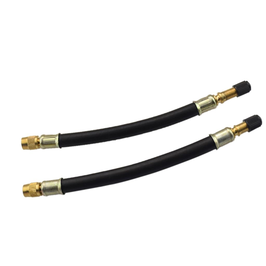 2 Pcs 180mm Flexible Tire Inflator Extension Hose Tube Adaptor Car ...