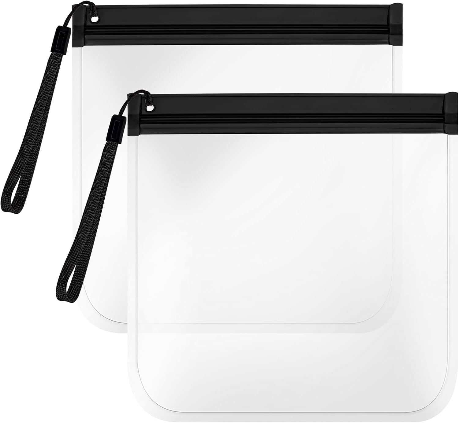 2 Pcs 1L Clear Travel Bags, No Printing Transparent Airport Liquid Bag ...