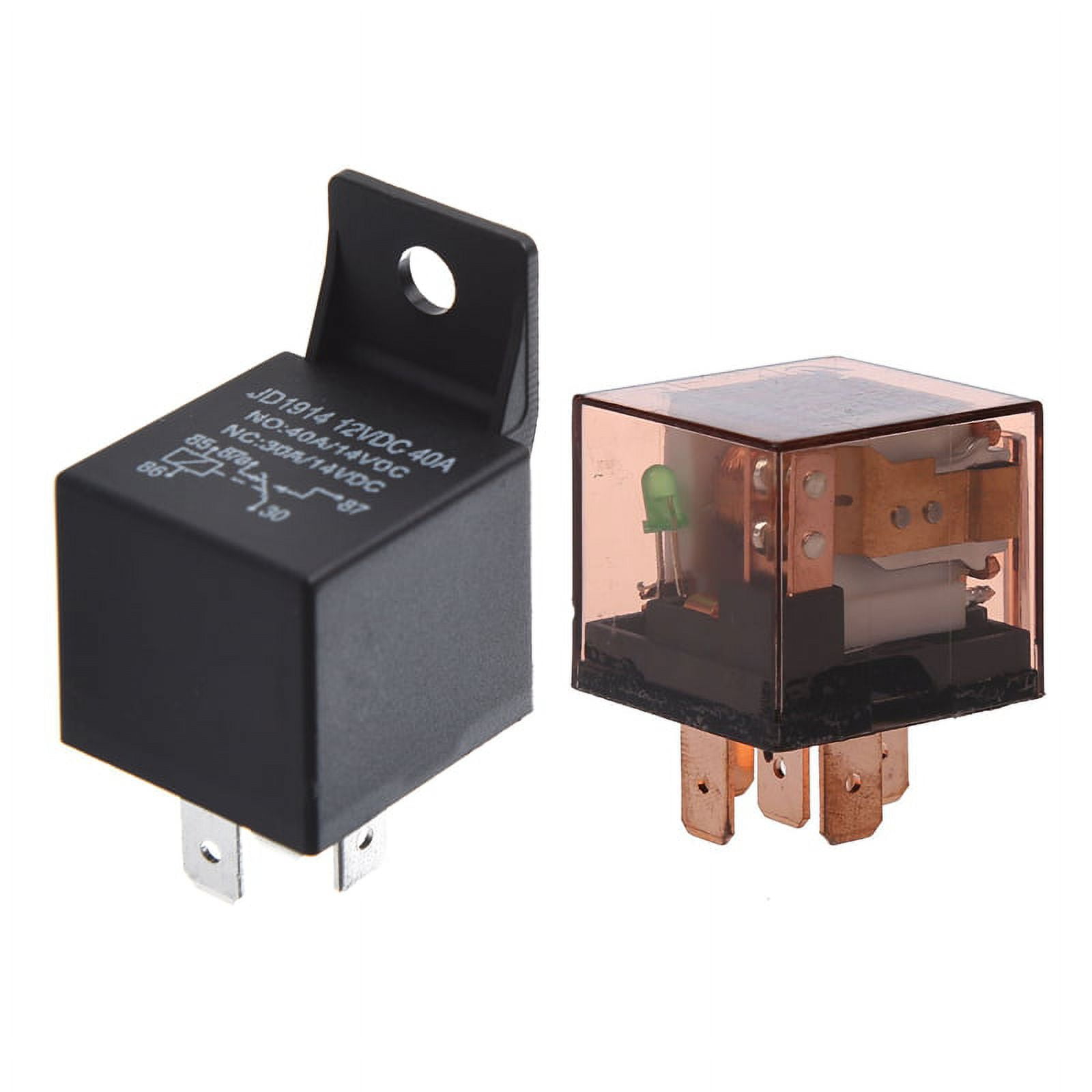 2 Pcs 1NO 1NC SPDT 5 Pins Green Indicator Light Automotive Truck Car ...