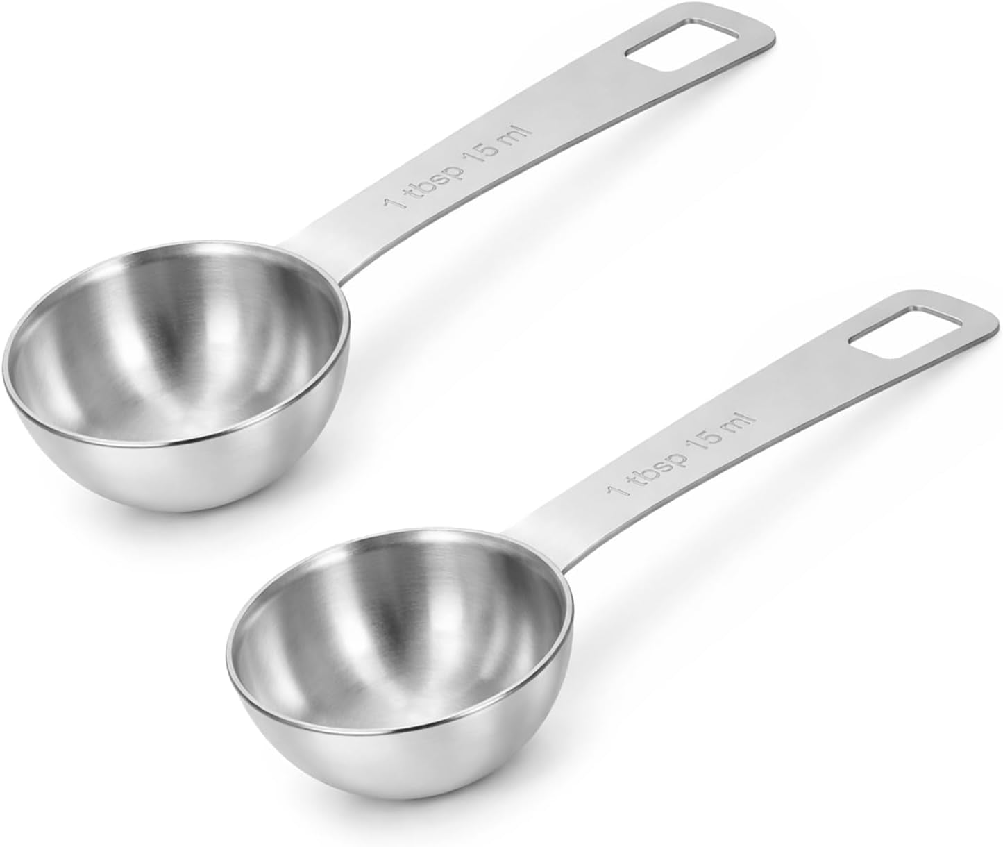 2 Pcs 1tbsp Measuring Spoon, Stainless Steel Individual Measuring Scoop ...