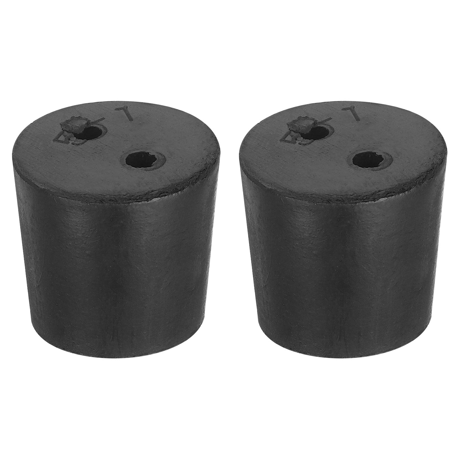 2 Pcs 2-Hole Rubber Stopper, Tapered Lab Seal Tube Stopper Plug for ...