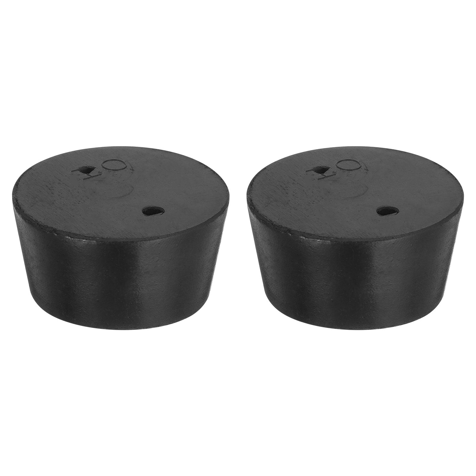 2 Pcs 2-Hole Rubber Stopper, Tapered Lab Seal Tube Stopper Plug for ...