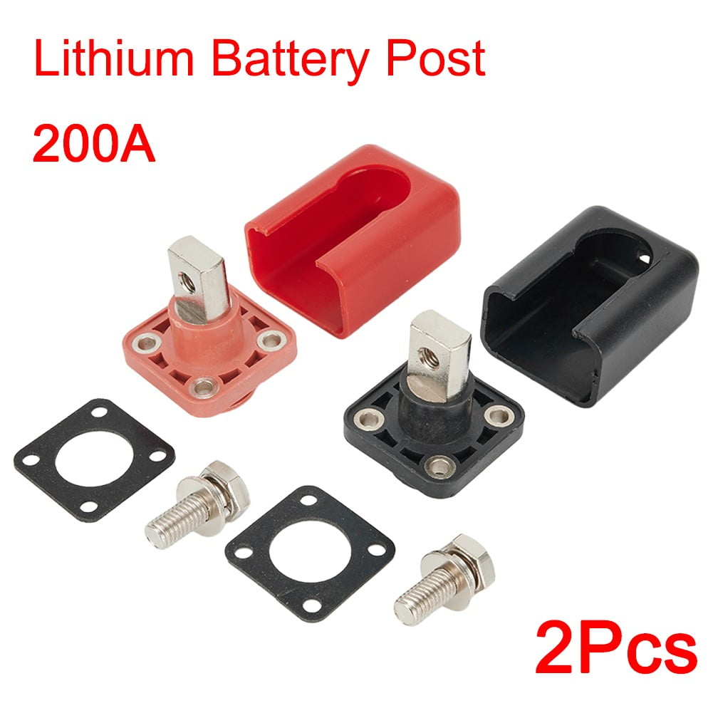 2 Pcs 200A All-Copper Lithium Battery Energy Storage Terminal Battery ...