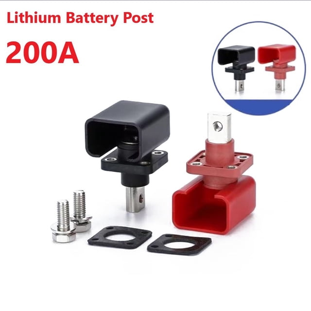 2 Pcs 200A All-Copper Lithium Battery Energy Storage Terminal Battery ...