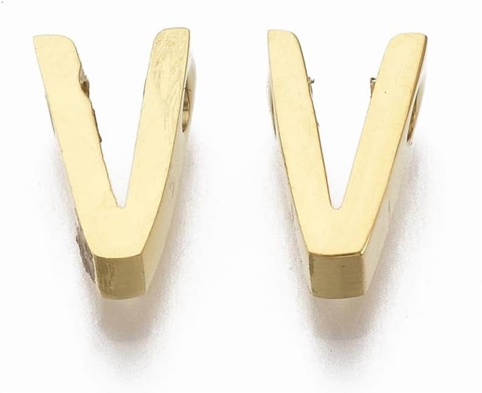 2 Pcs 201 Stainless Steel Letter Charms Golden Metal Charms Decoration ...