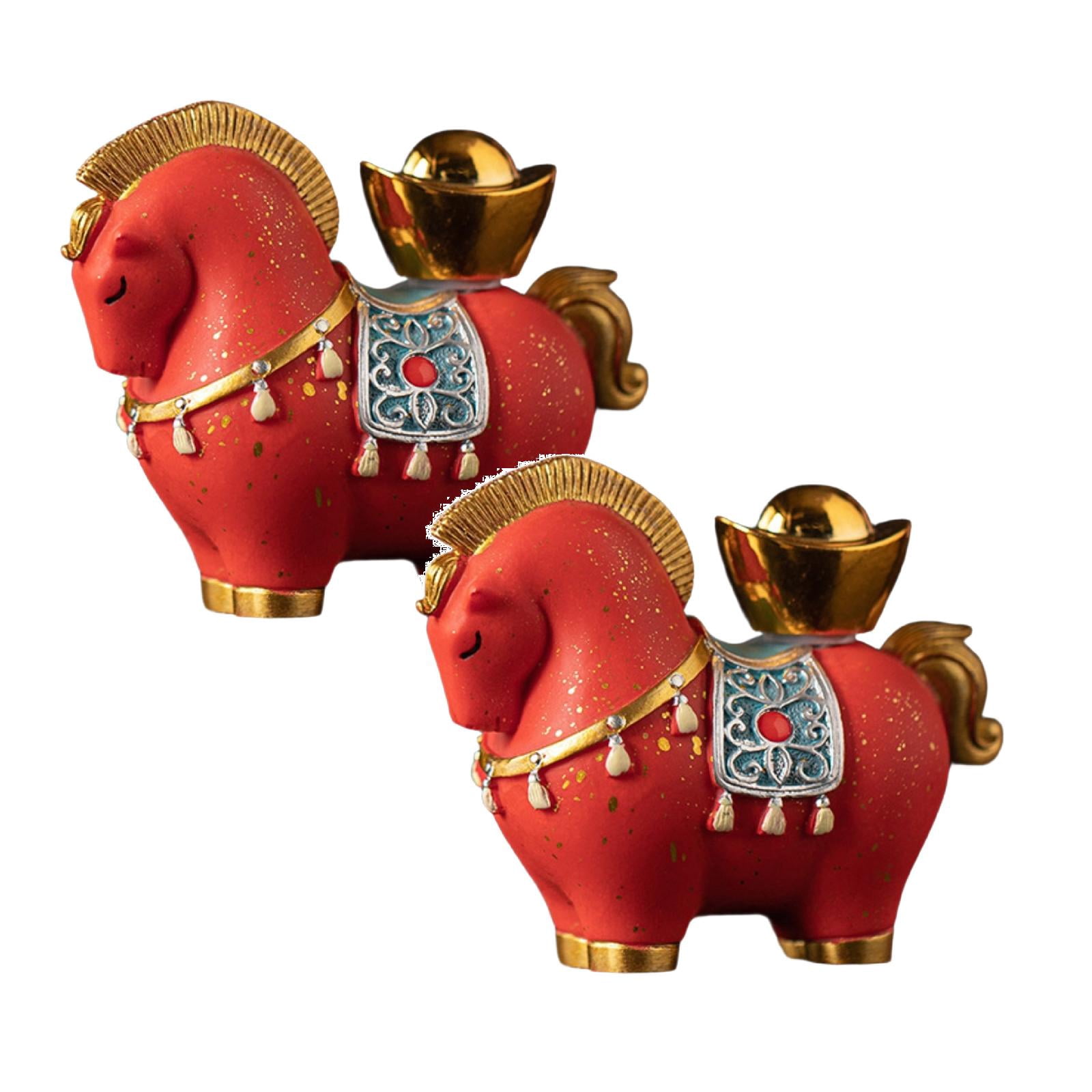 2 Pcs!! 2026 Mascot, Pony Figurine - Festive New Year Decoration ...