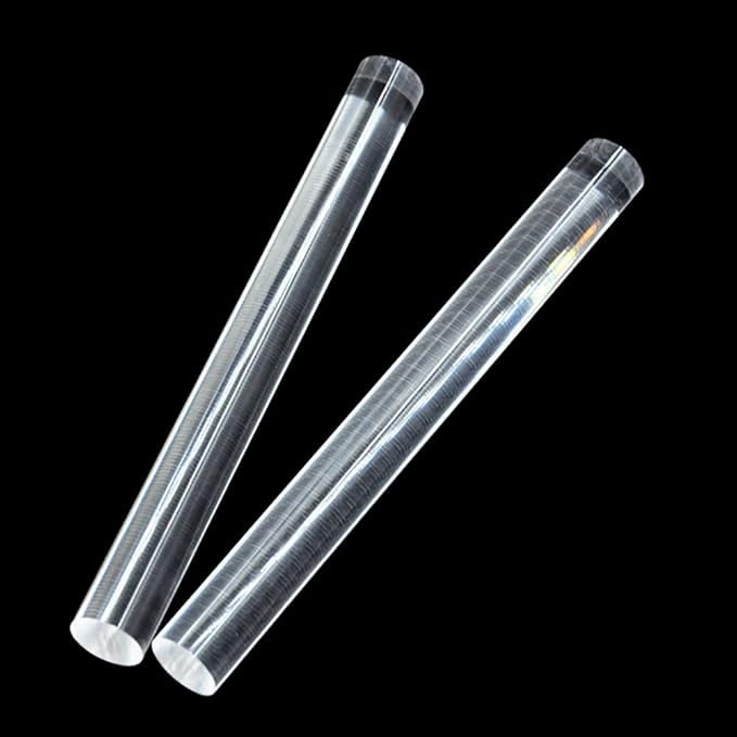 2 Pcs 20cm Clear Acrylic Clay Rollers Plastic Clay Roller Pin Rod Clay ...