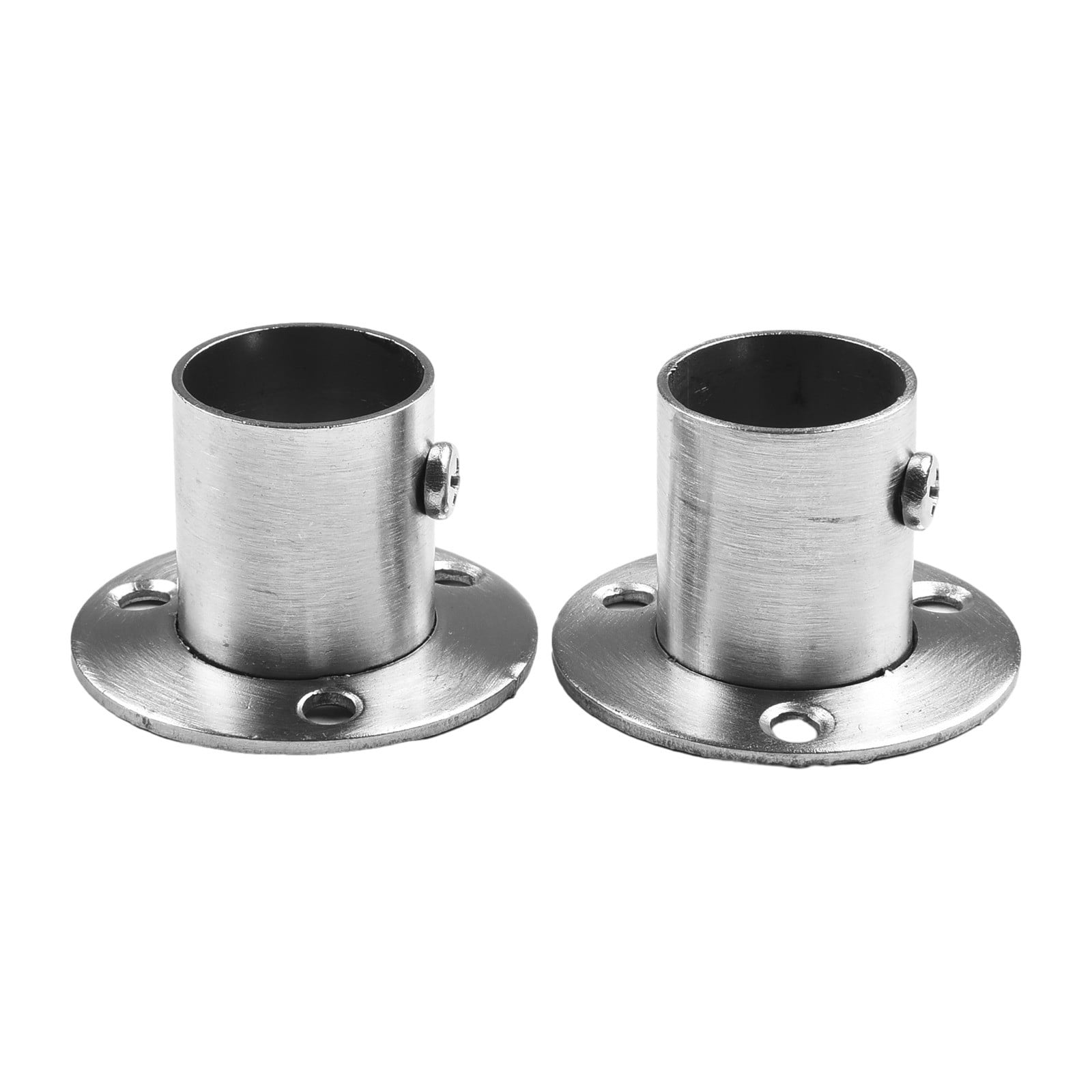 2 Pcs 22.5mm Stainless Steel Cabinet Clothes Closet Rod Bracket Holder ...
