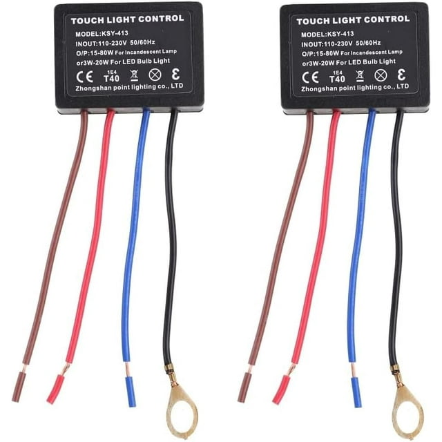 2 Pcs 220V 3-Way Touch Control Dimmer Switch,Desk LED Lamp Light Sensor ...