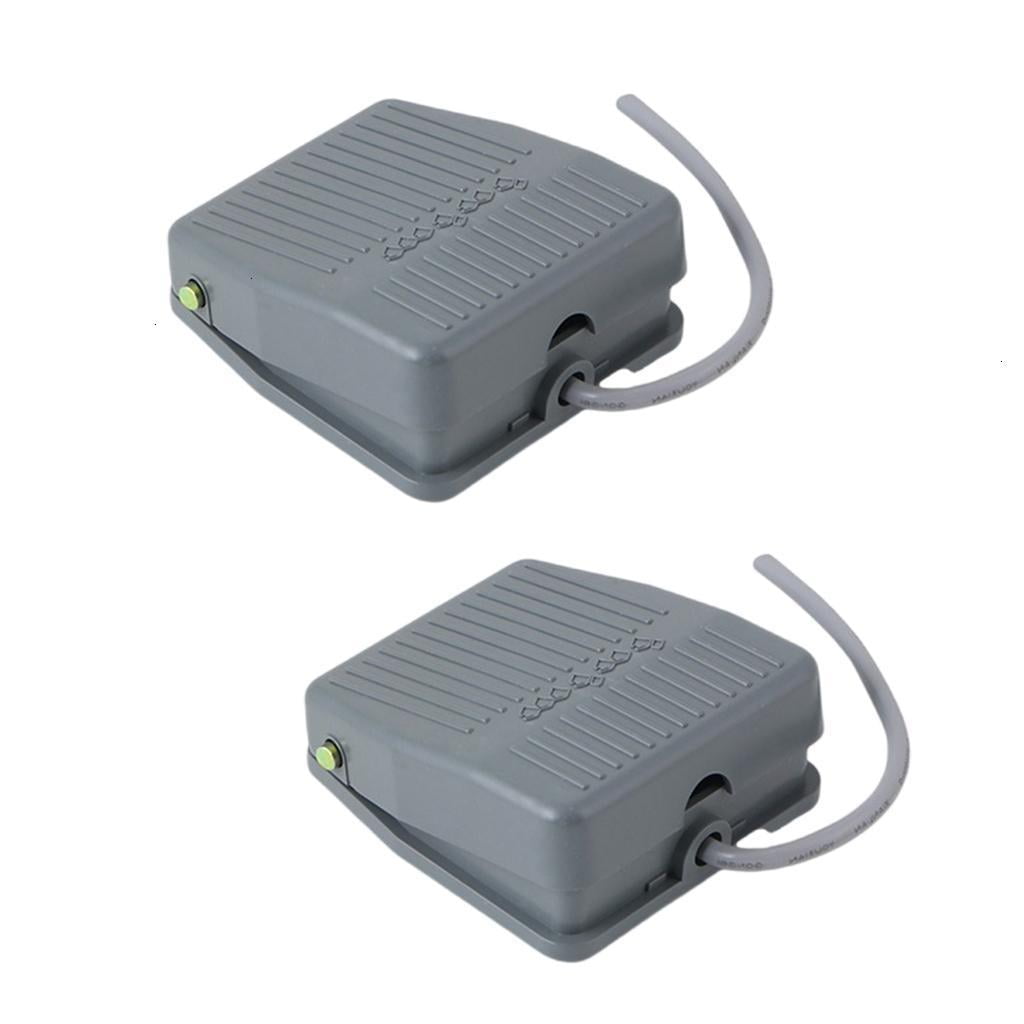 2 Pcs 220V Foot Switches with Short Circuits Prevention TFS-201 Foot ...