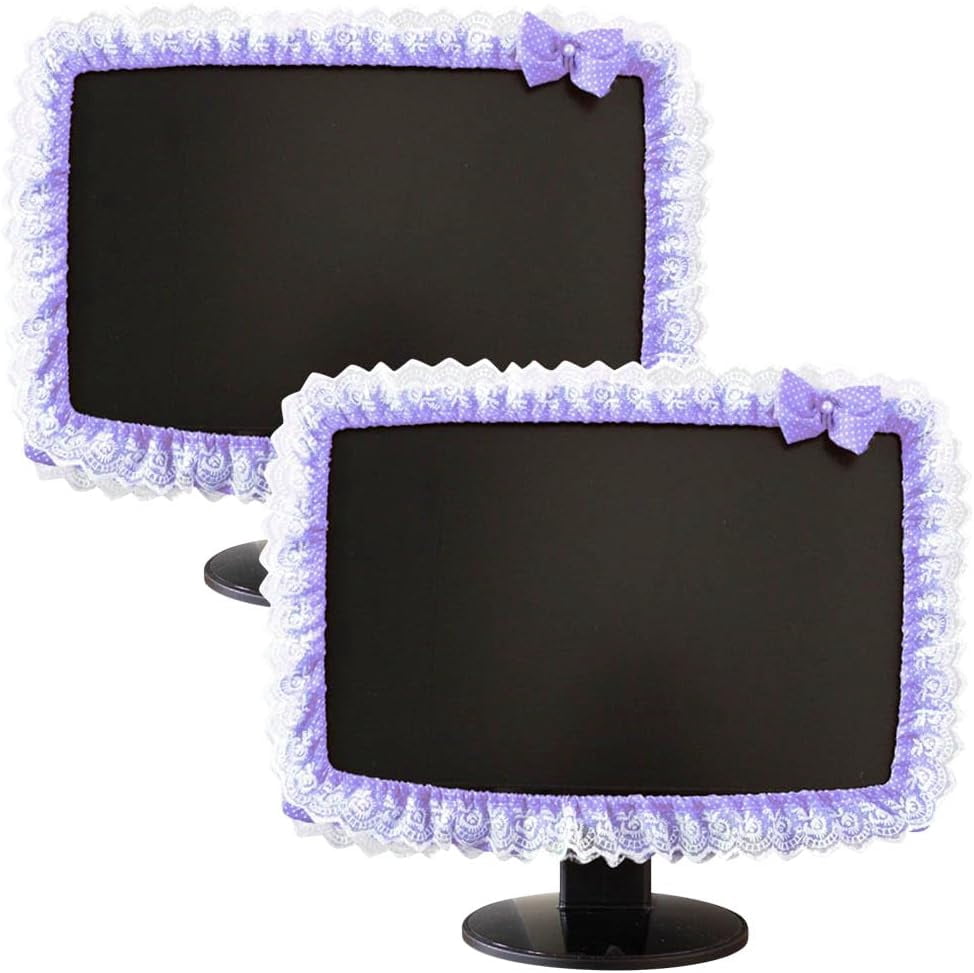 2 Pcs 23''-26'' Lovely Computer Monitor Cover with Bow-Knot Cute ...