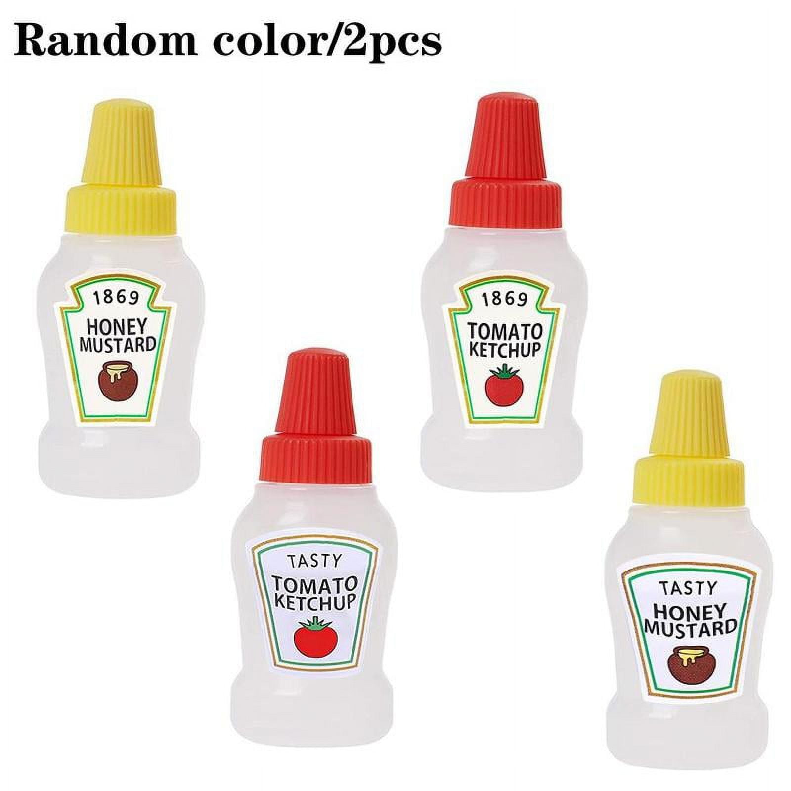 2 Pcs 25ML Mini Tomato Ketchup Bottle Portable Small Sauce Container ...
