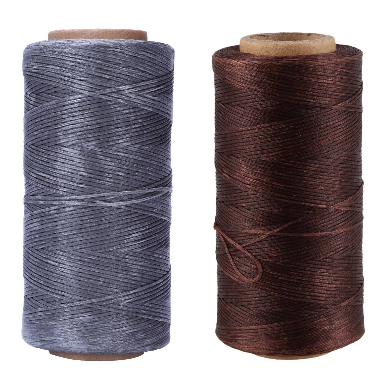 2 Pcs 260M 150D 1MM Leather Sewing Waxed Wax Thread Hand Needle Cord ...