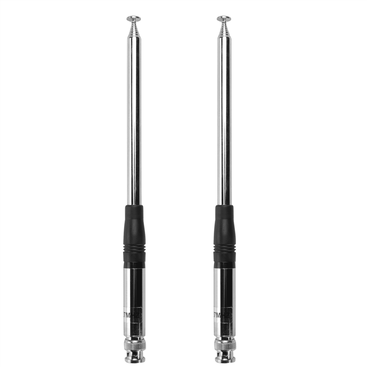 2 Pcs 27Mhz Antenna 9-Inch to 51-Inch Telescopic/Rod HT Antennas for CB Handheld/Portable Radio ...