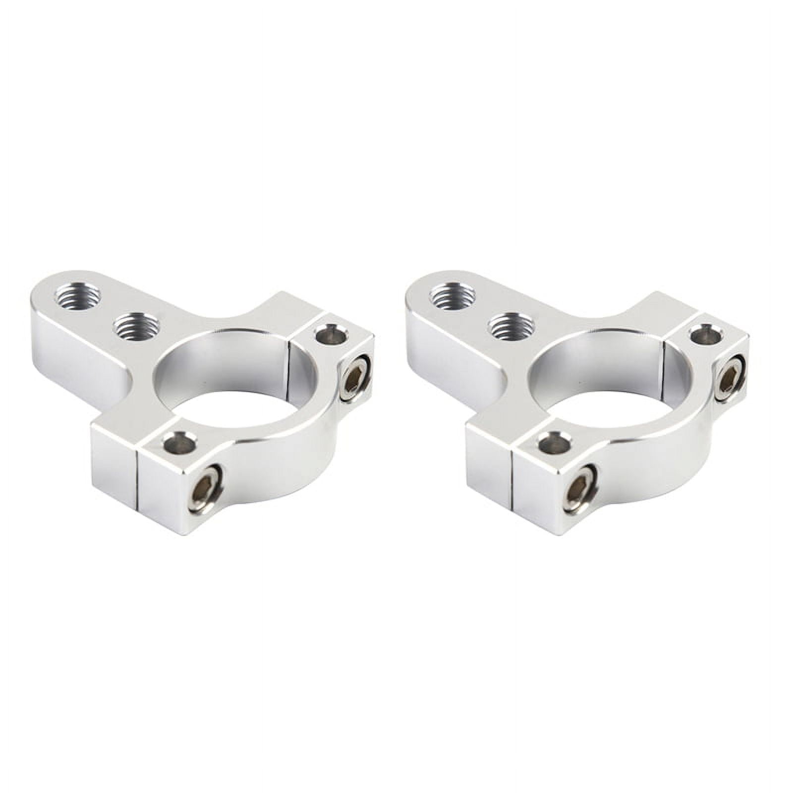 2 Pcs 27mm Aluminum Steering Damper Fork Frame Mounting Clamp Bracket ...
