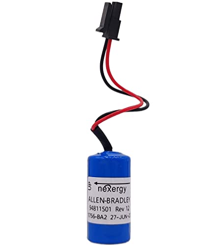 2-Pcs 3.0V 1200mAh 1756-BA2 PLC Battery for Allen Bradley 1756-BA2 BR2 ...